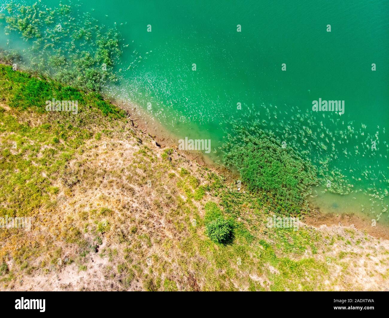 Aerial view of rural and agricultural areas south of Lokman, Adiyaman ...