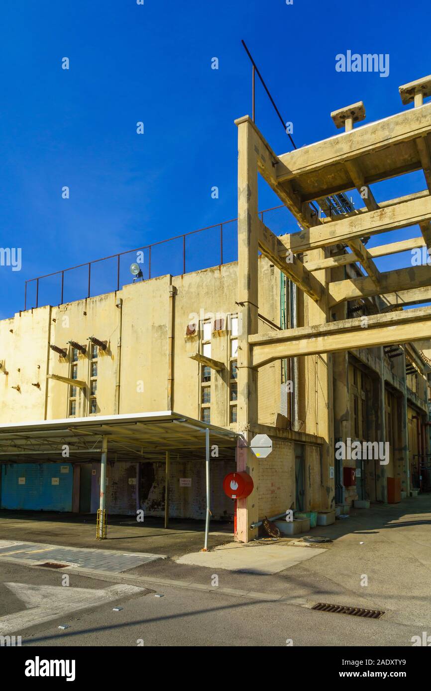 Haifa, Israel - November 29, 2019: View of the historic Haifa power ...