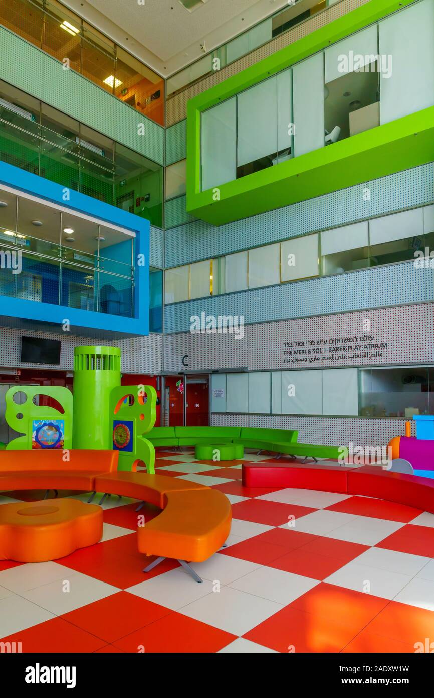 Haifa, Israel - November 30, 2019: View of the Interior play atrium in ...
