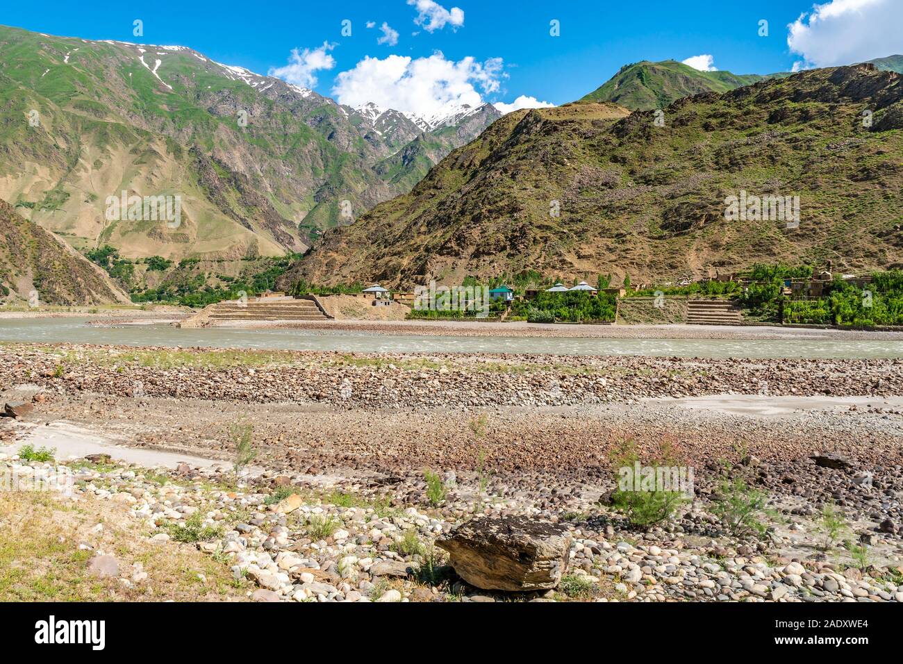 Qalai Khumb to Khorog Pamir Highway Picturesque Panj River Valley View ...