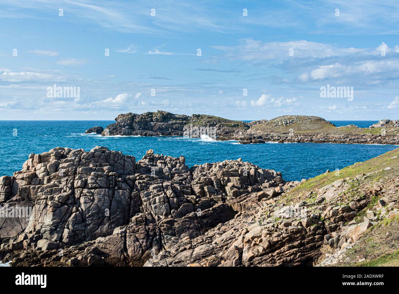 Hell Bay, Shipman Head and Badplace Hill on Bryher, Isles of Scilly ...