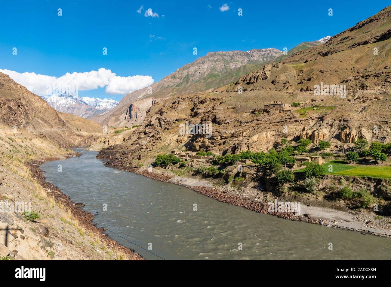 Qalai Khumb to Khorog Pamir Highway Picturesque Panj River Valley View ...