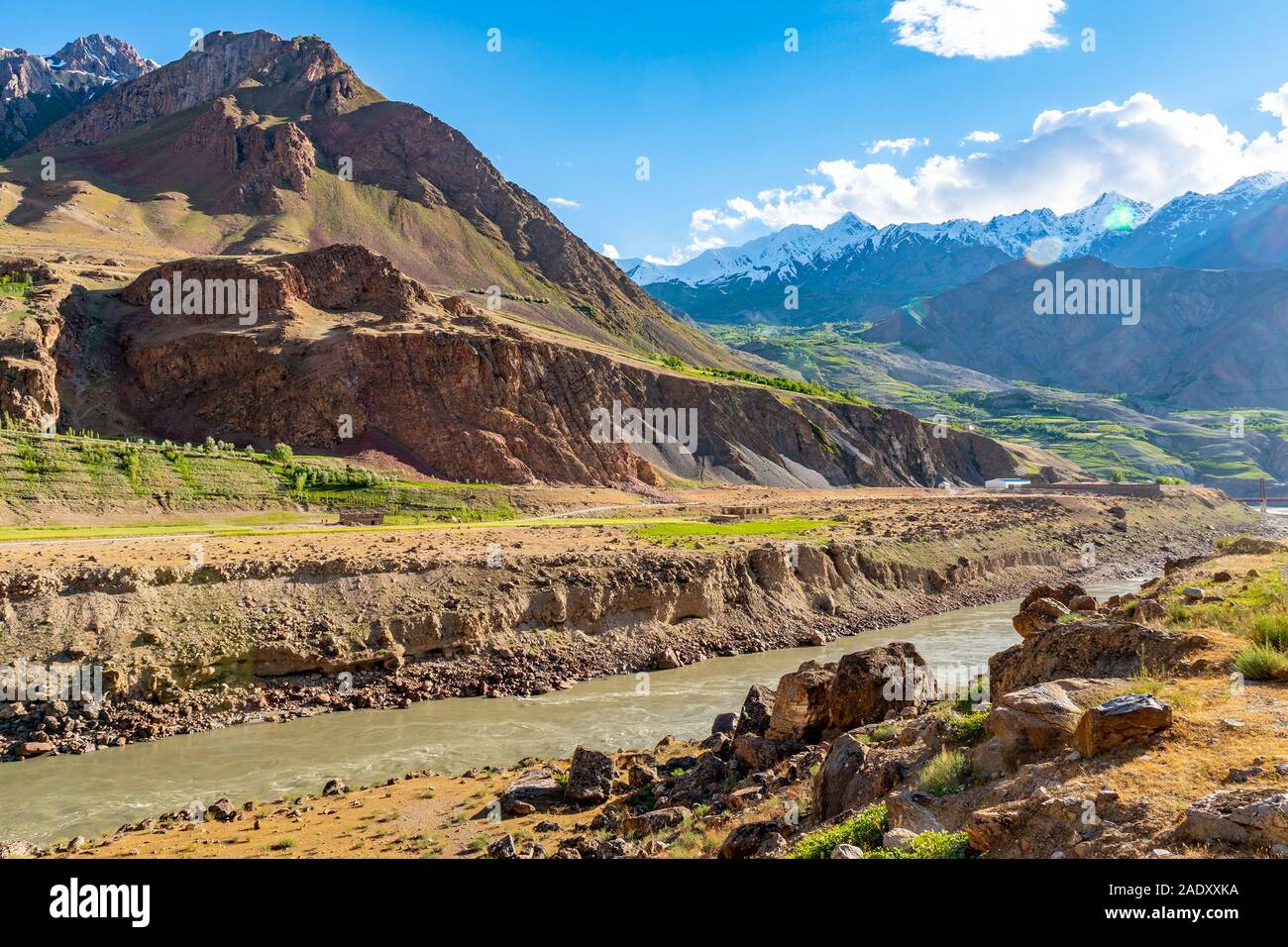 Qalai Khumb to Khorog Pamir Highway Picturesque Panj River Valley View ...