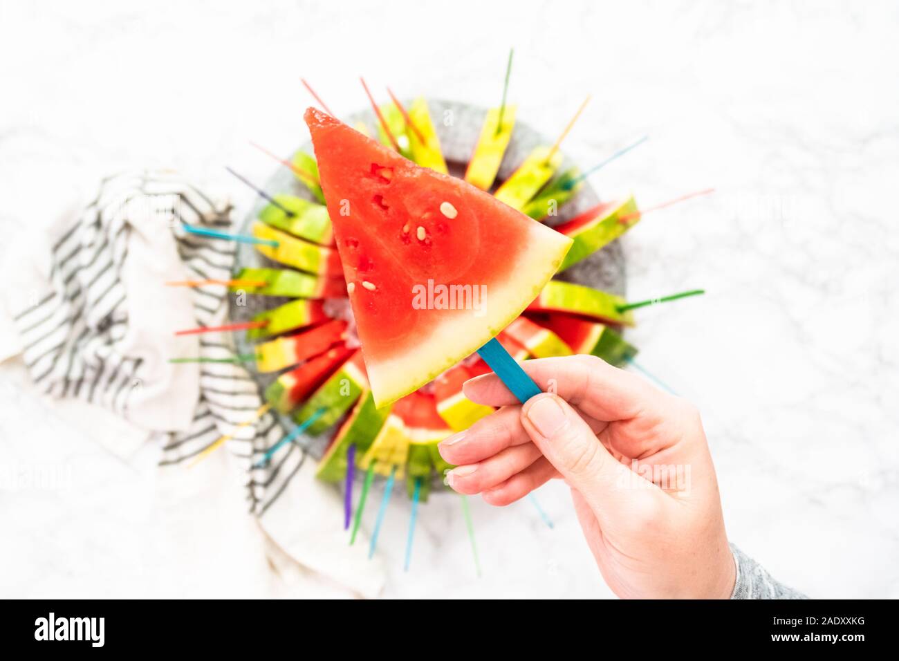 Watermelon lolly Cut Out Stock Images & Pictures - Alamy