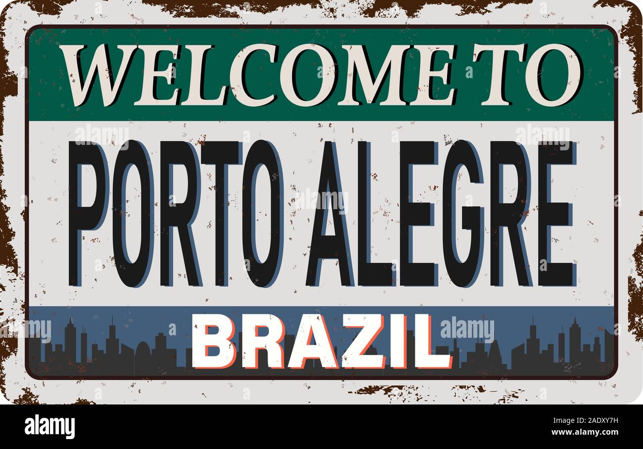 Old metal plate textured sign Stock Vector Images - Alamy