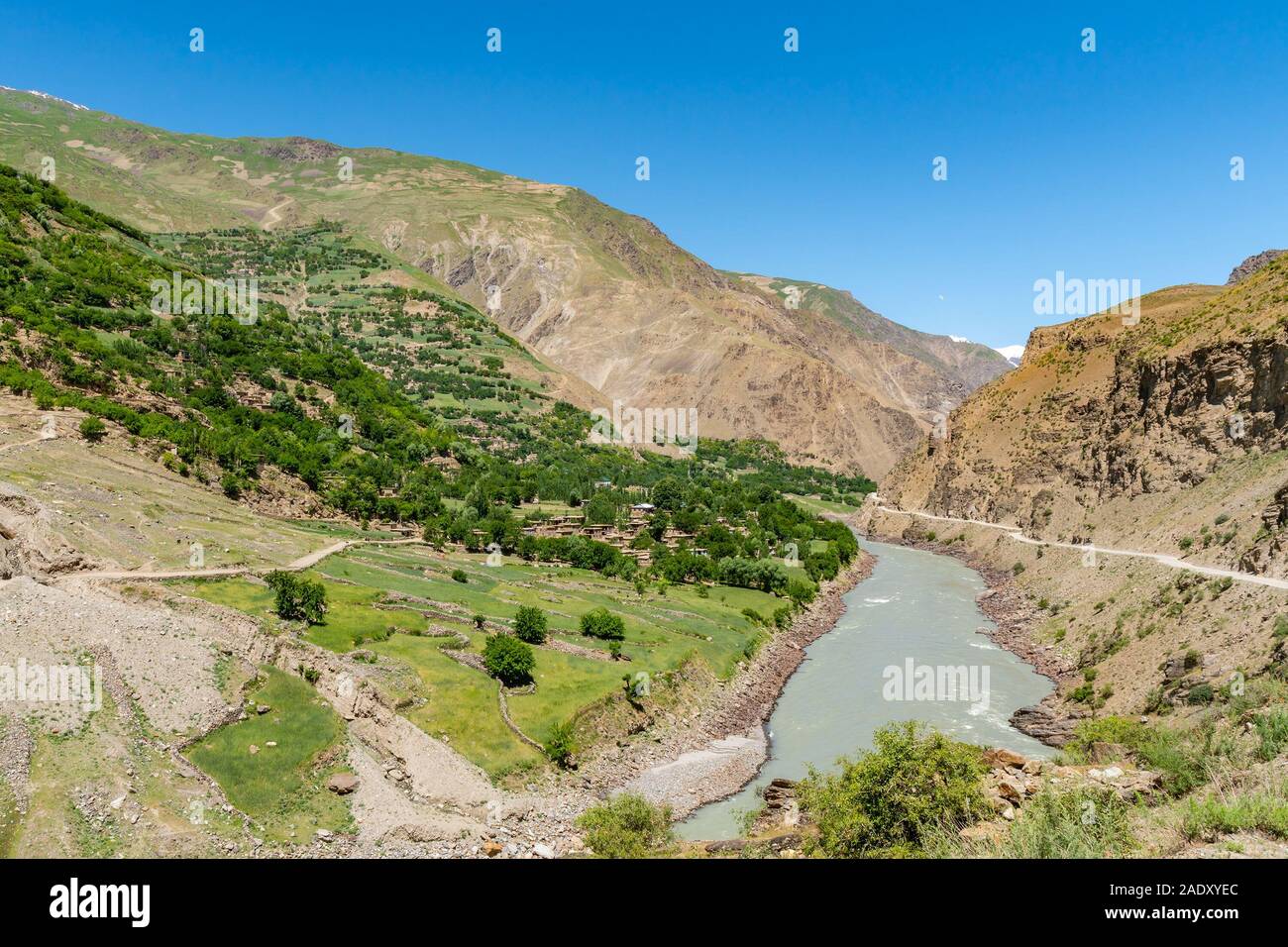 Qalai Khumb to Khorog Pamir Highway Picturesque Panj River Valley View ...