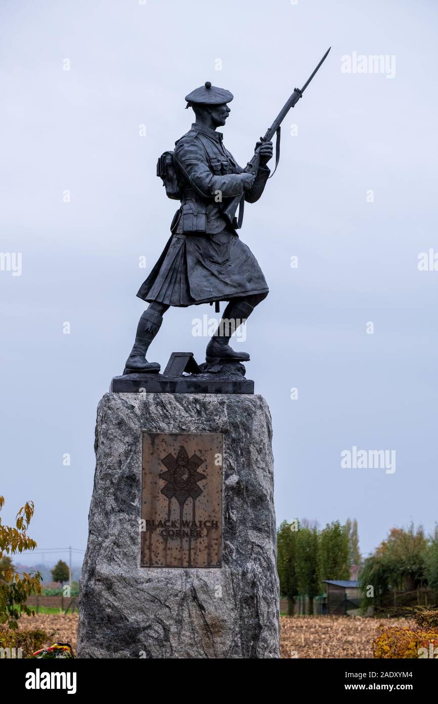 Black Watch Corner memorial at Polygon Wood, Zonnebeke Stock Photo - Alamy Black Watch Corner memorial at Polygon Wood, Zonnebeke Stock Photo - Alamy