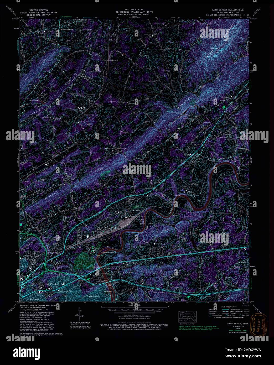 Map of sevier hi-res stock photography and images - Alamy