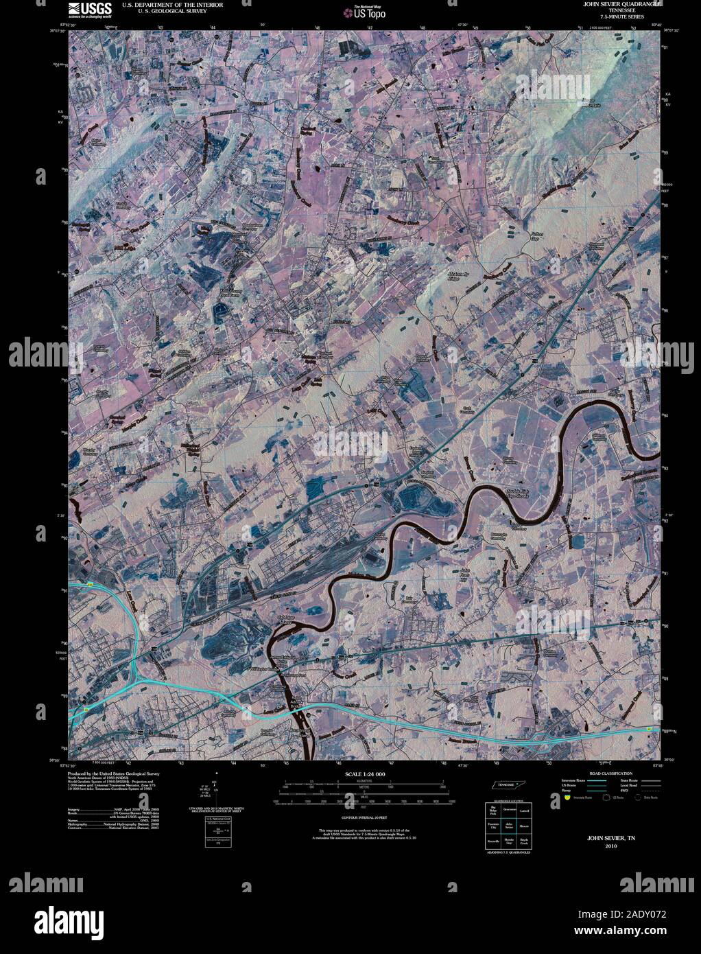 Sevier tennessee map hi-res stock photography and images - Alamy