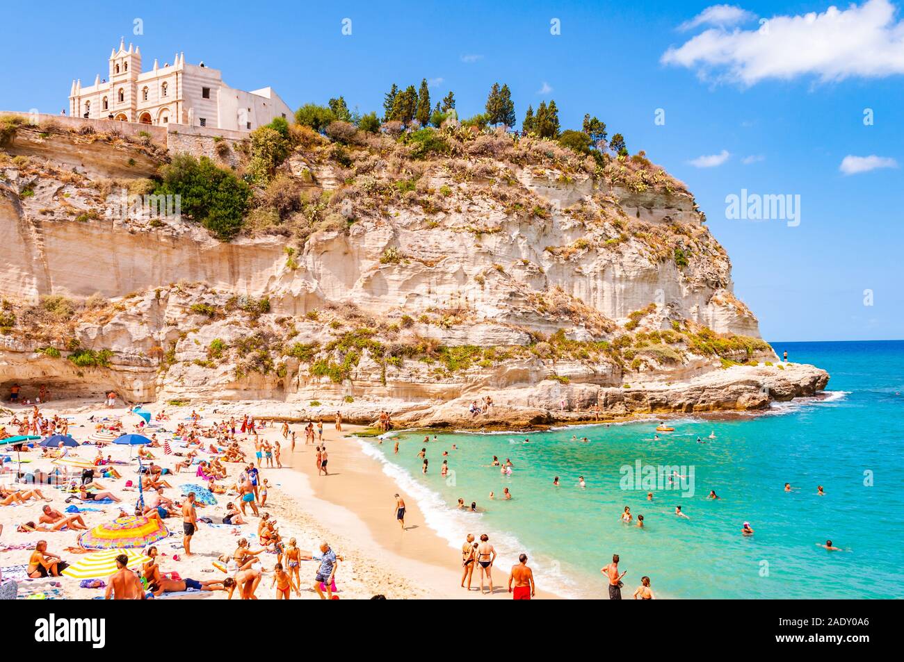 Rotonda Beach, Tropea, Calabria, Italy - September 07, 2019: Landscape ...