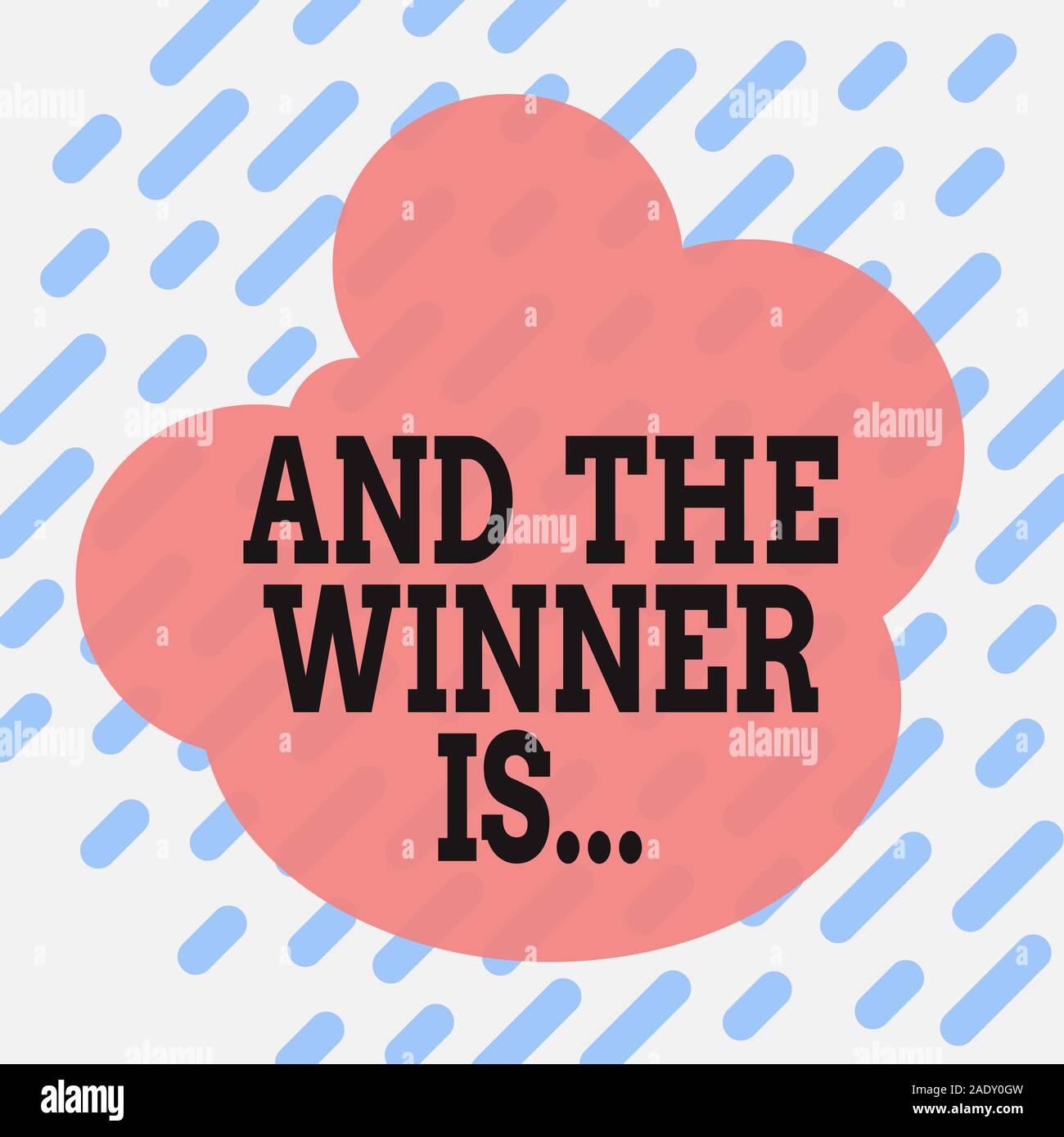 Conceptual hand writing showing And The Winner Is. Concept meaning ...