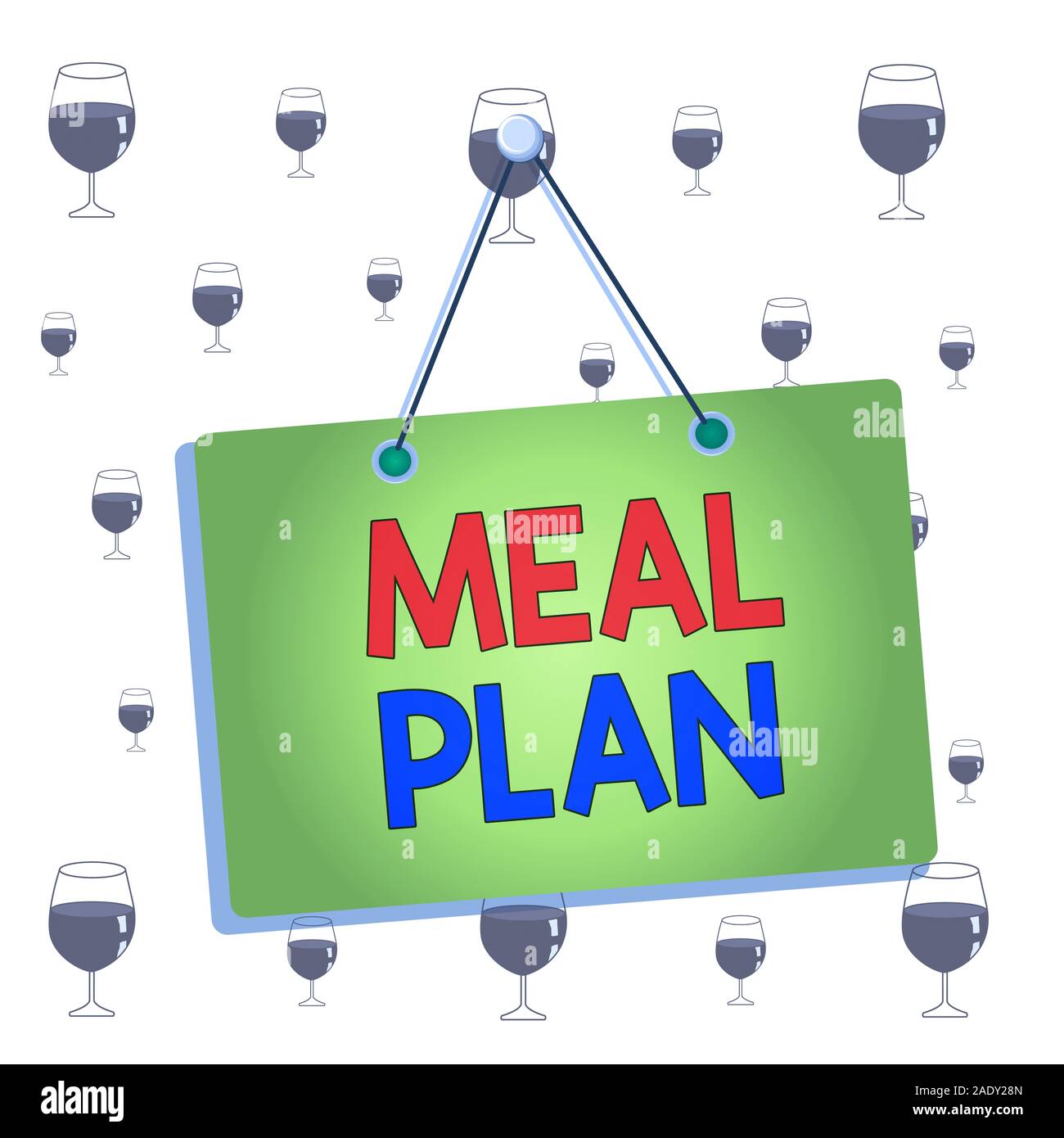 Text sign showing Meal Plan. Business photo showcasing arrangement ...