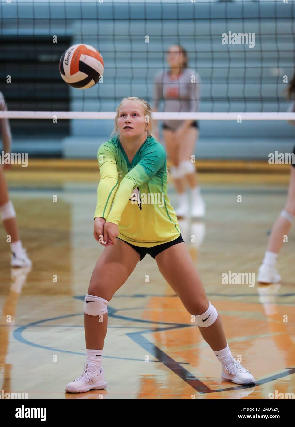 Volleyball action with Lakeland vs Post Falls High School in Post Falls ...