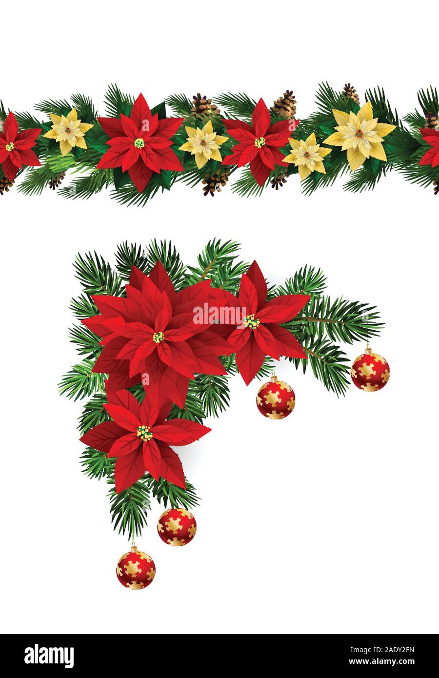 Vector Christmas Border decoration collection Stock Vector Image & Art ...