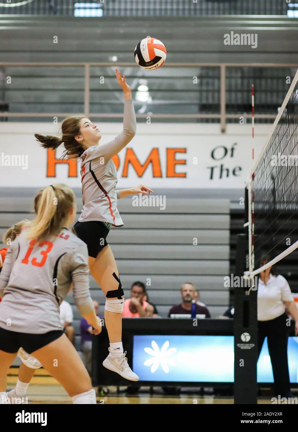 Volleyball action with Lakeland vs Post Falls High School in Post Falls ...