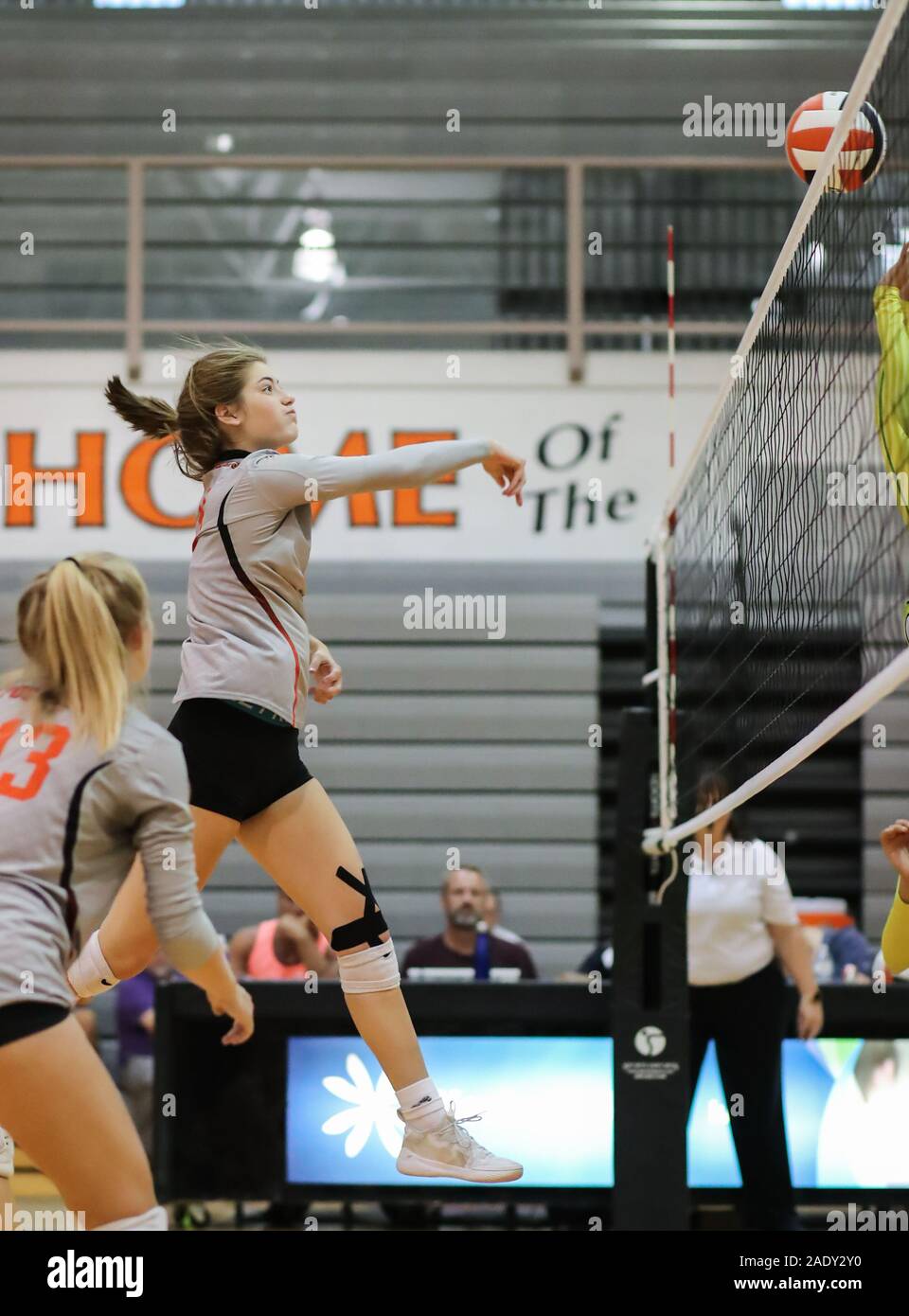 Volleyball action with Lakeland vs Post Falls High School in Post Falls ...