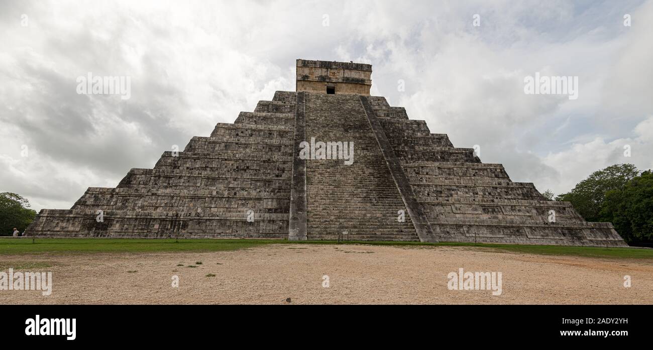 El Castillo / Temple of Kukulcan (the main pyramid) at Chichen Itza an ...