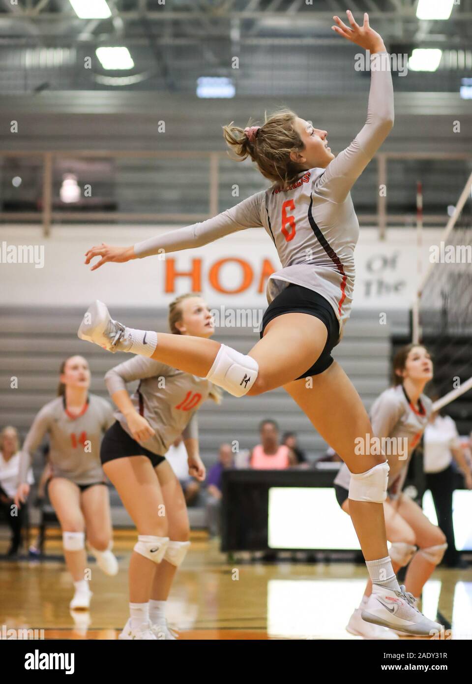 Volleyball action with Lakeland vs Post Falls High School in Post Falls ...