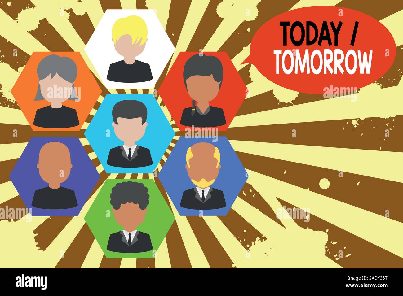 Handwriting text Today Or Tomorrow. Conceptual photo What is happening ...