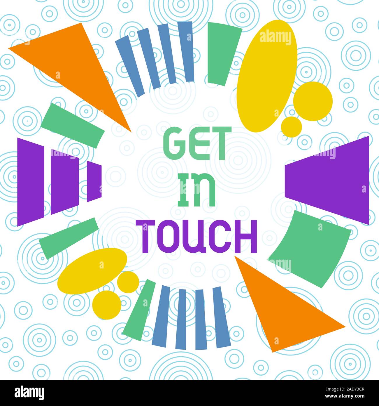 Conceptual hand writing showing Get In Touch. Concept meaning Stay in ...