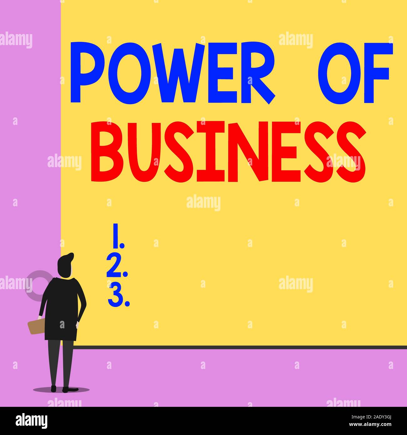 Text sign showing Power Of Business. Business photo showcasing The ...
