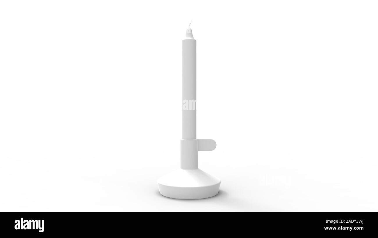 3d rendering of a design candle in a standard isolated in studio ...