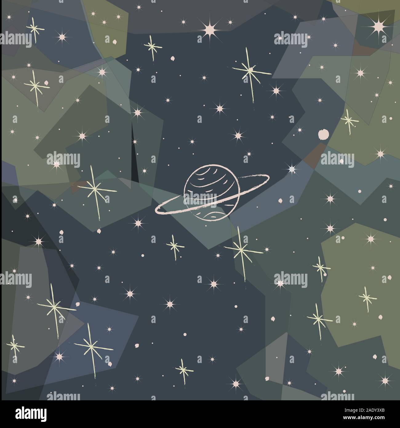Seamless Pattern with Stars.Cute Cosmic Background Stock Vector Image ...