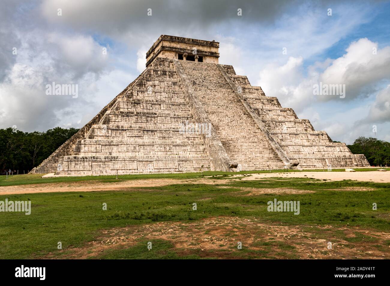 El Castillo / Temple of Kukulcan (the main pyramid) at Chichen Itza an ancient Maya civilization ...