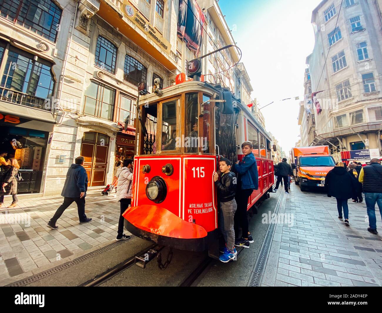 Historical tram taksim square taksim tunel hi-res stock photography and ...