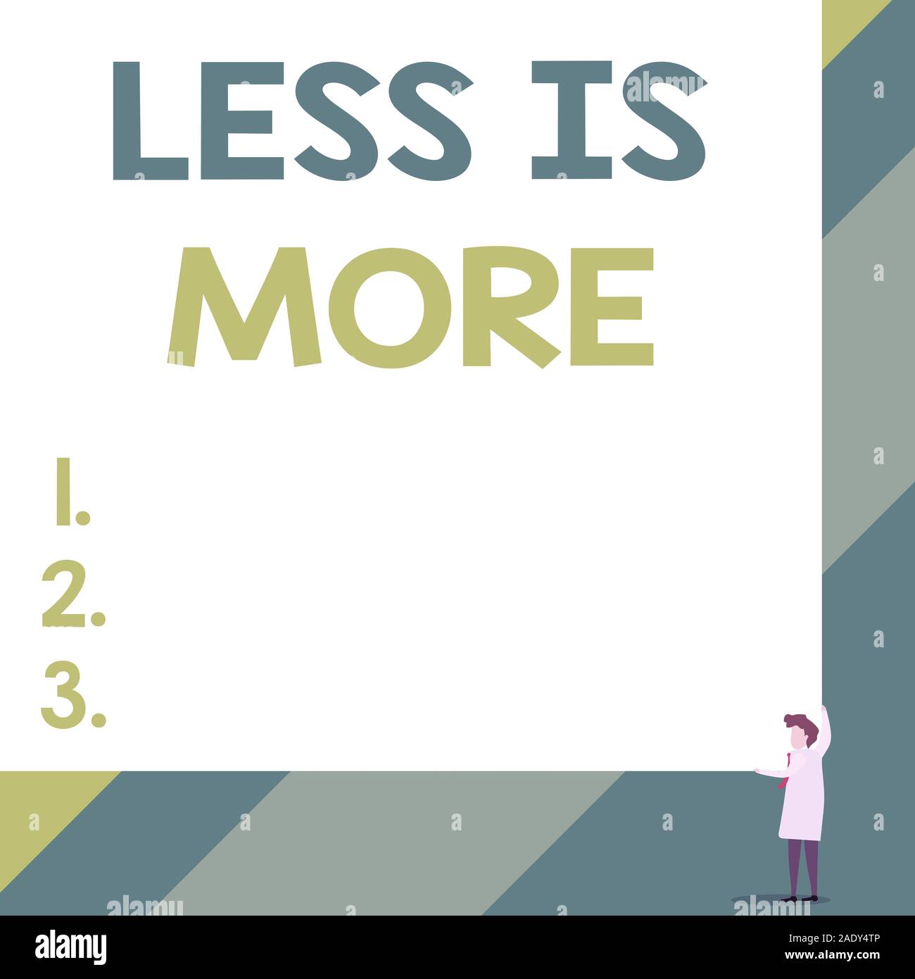 Handwriting text Less Is More. Conceptual photo Minimalist approach to ...