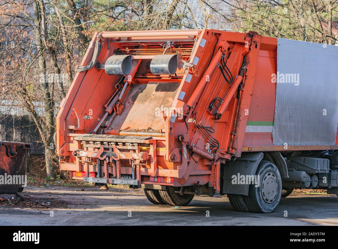 Process of garbage loading to the garbage truck Stock Photo - Alamy