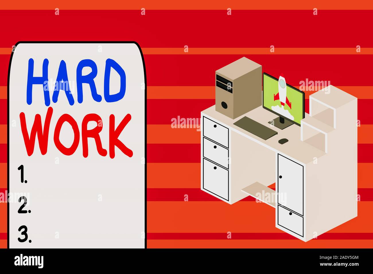 Text sign showing Hard Work. Business photo text always putting a lot ...
