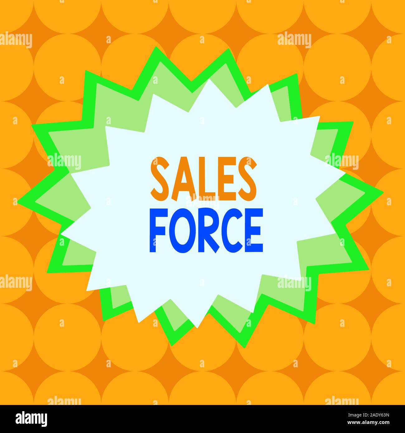 Text sign showing Sales Force. Business photo text they are responsible ...