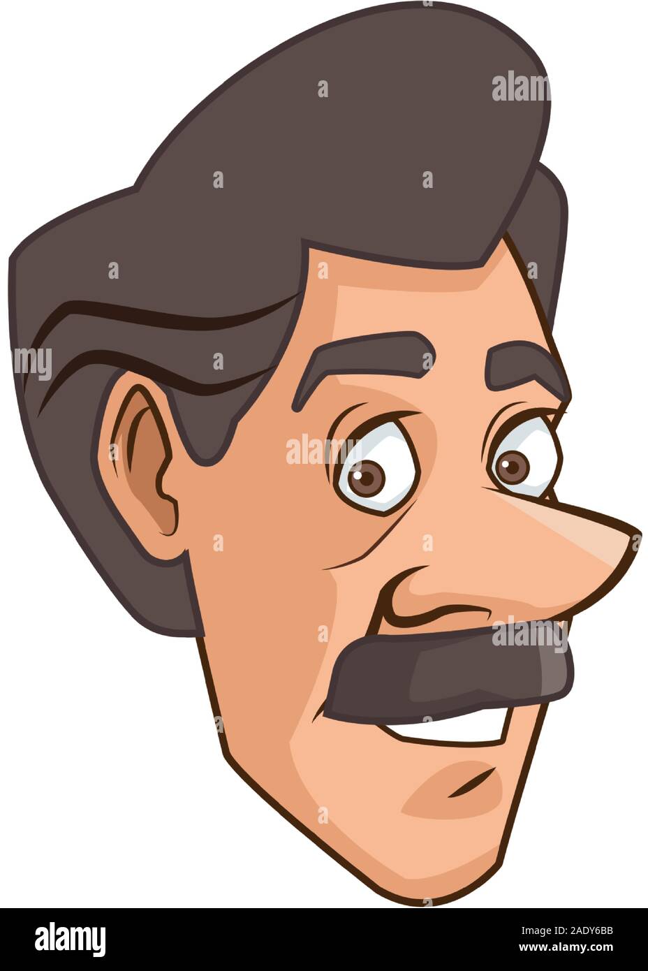 cartoon man with mustache icon Stock Vector Image & Art - Alamy