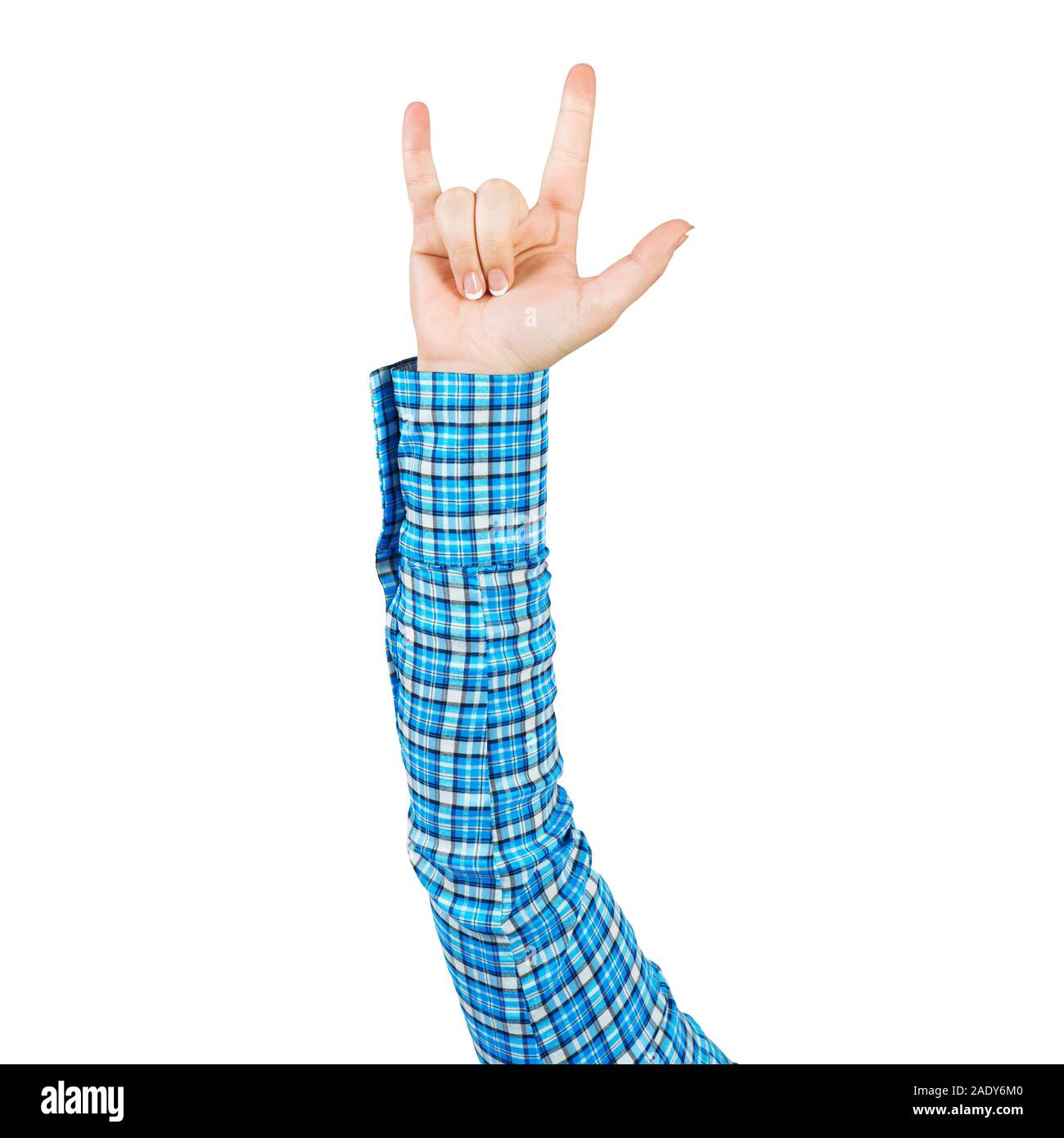 Rock devil horns hand sign woman hi-res stock photography and images ...