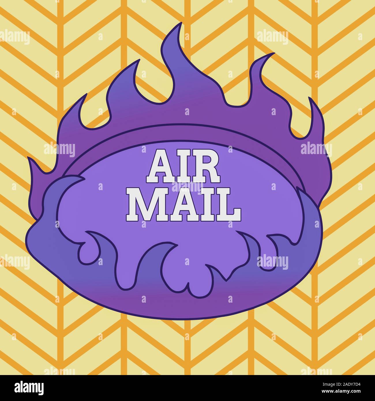 Handwriting text Air Mail. Conceptual photo the bags of letters and ...