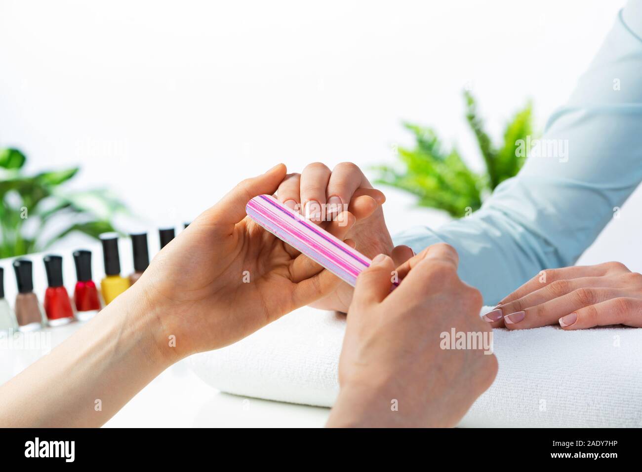 Professional nail art in spa saloon Stock Photo - Alamy