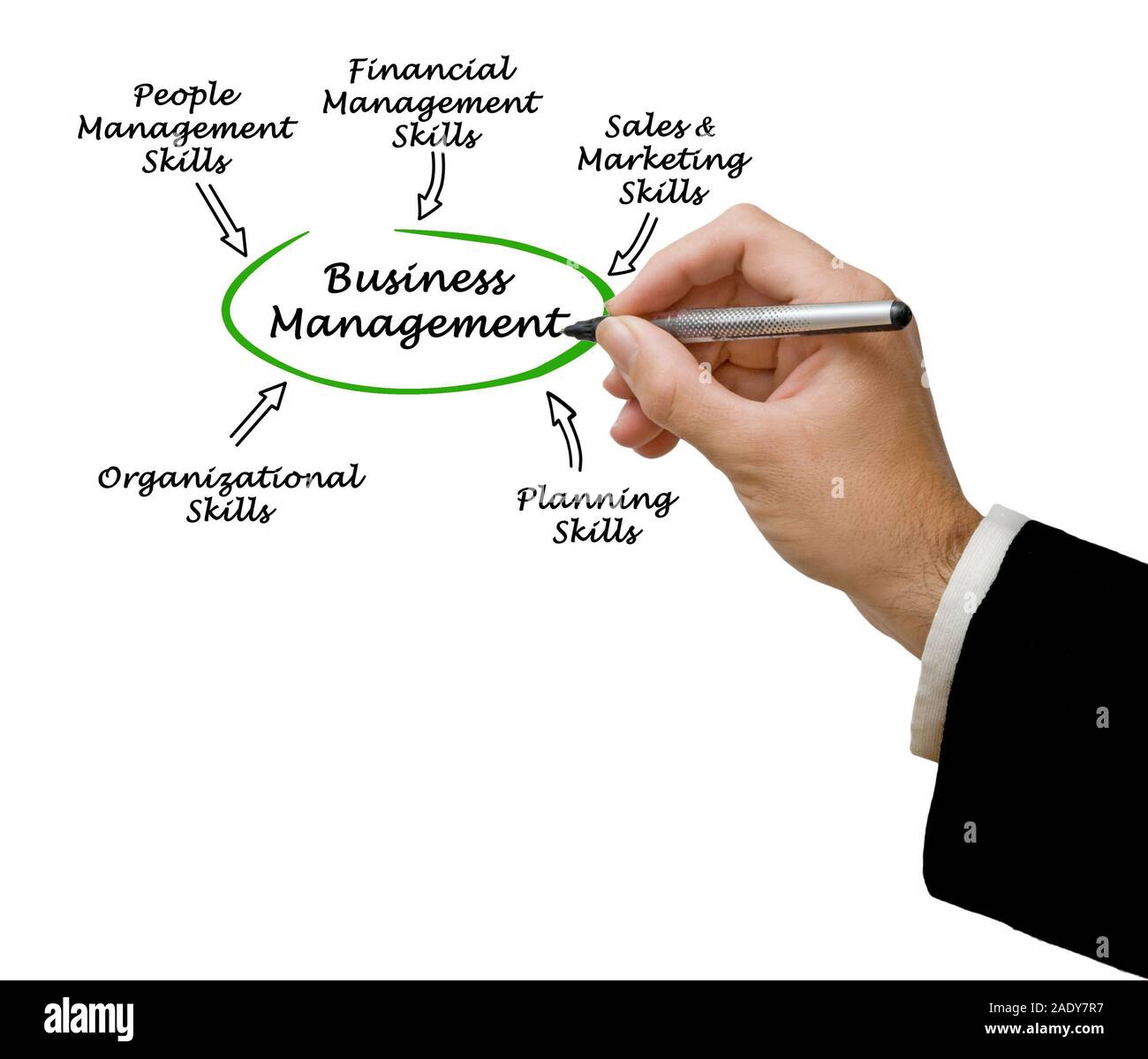 Diagram of Business Management Stock Photo - Alamy