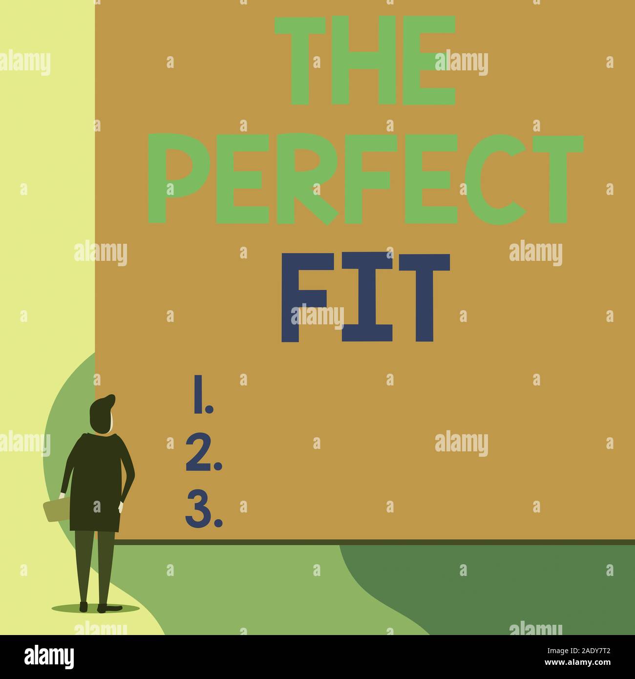 Writing note showing The Perfect Fit. Business concept for Puzzle ...