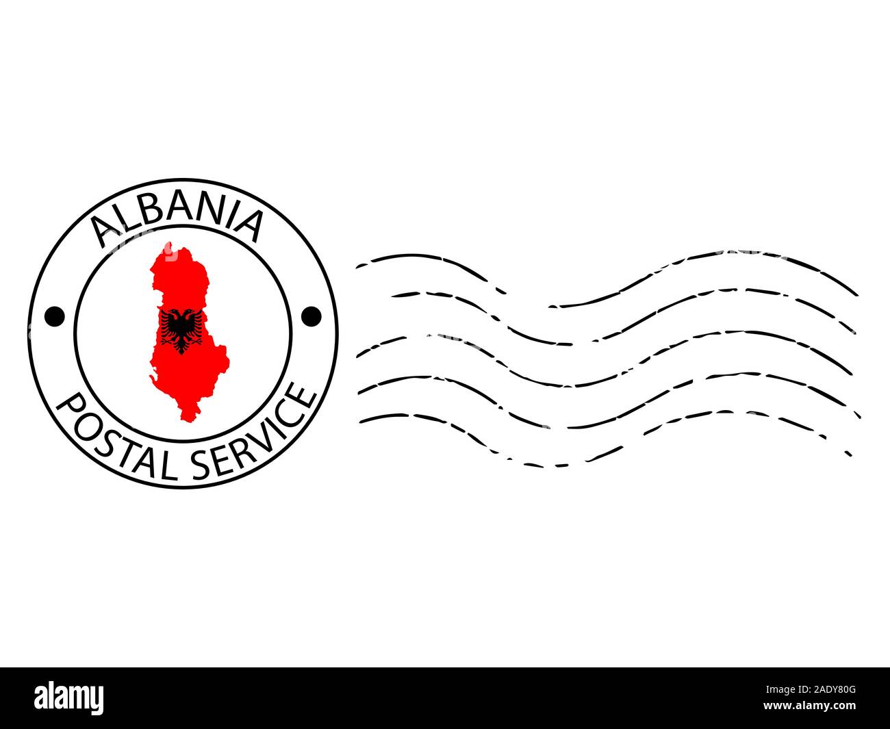 Albania postal stamp Vector illustration Eps 10 Stock Vector Image ...