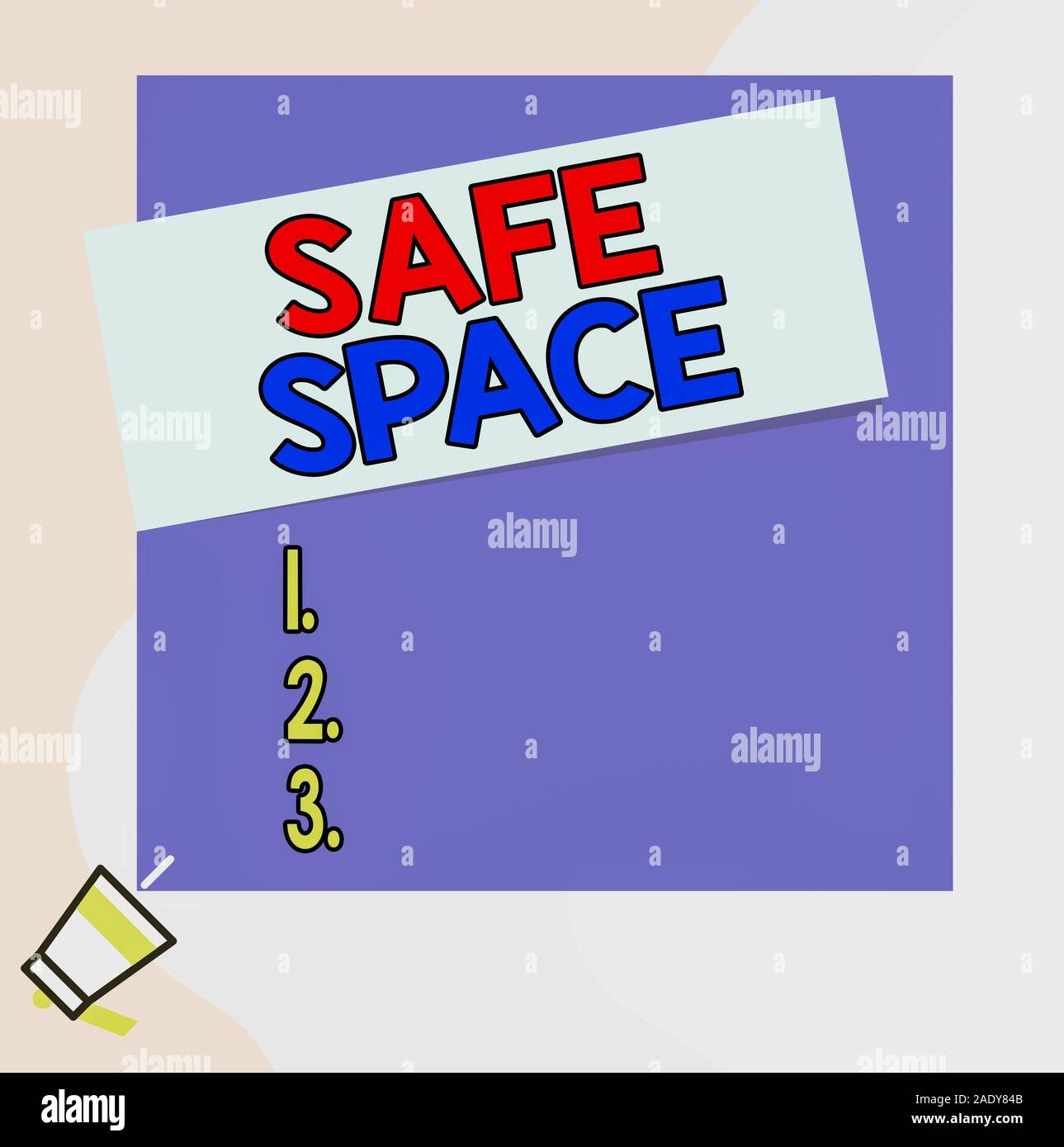 Word writing text Safe Space. Business photo showcasing a place or room ...
