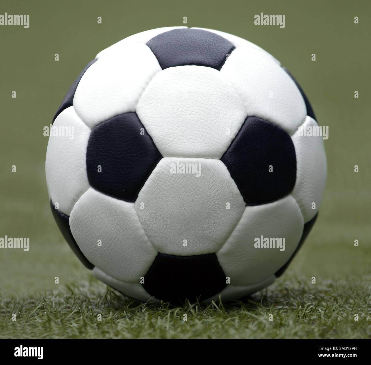 Classic ball for playing soccer in white with black accents on ...