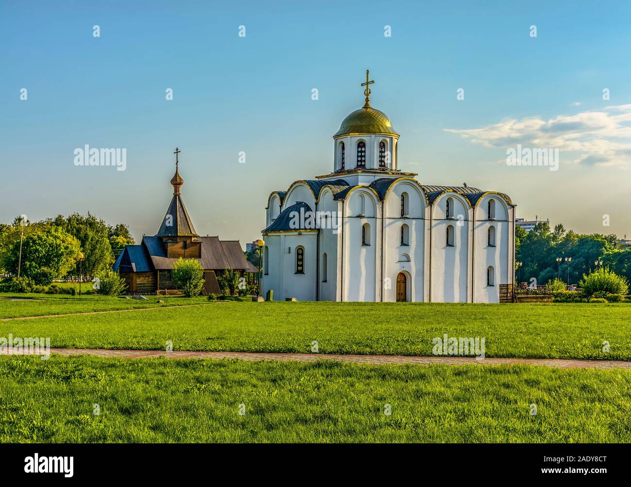 Zamkovaya street, 1. Vitebsk. Belarus. 28.07.2019. Annunciation Church ...