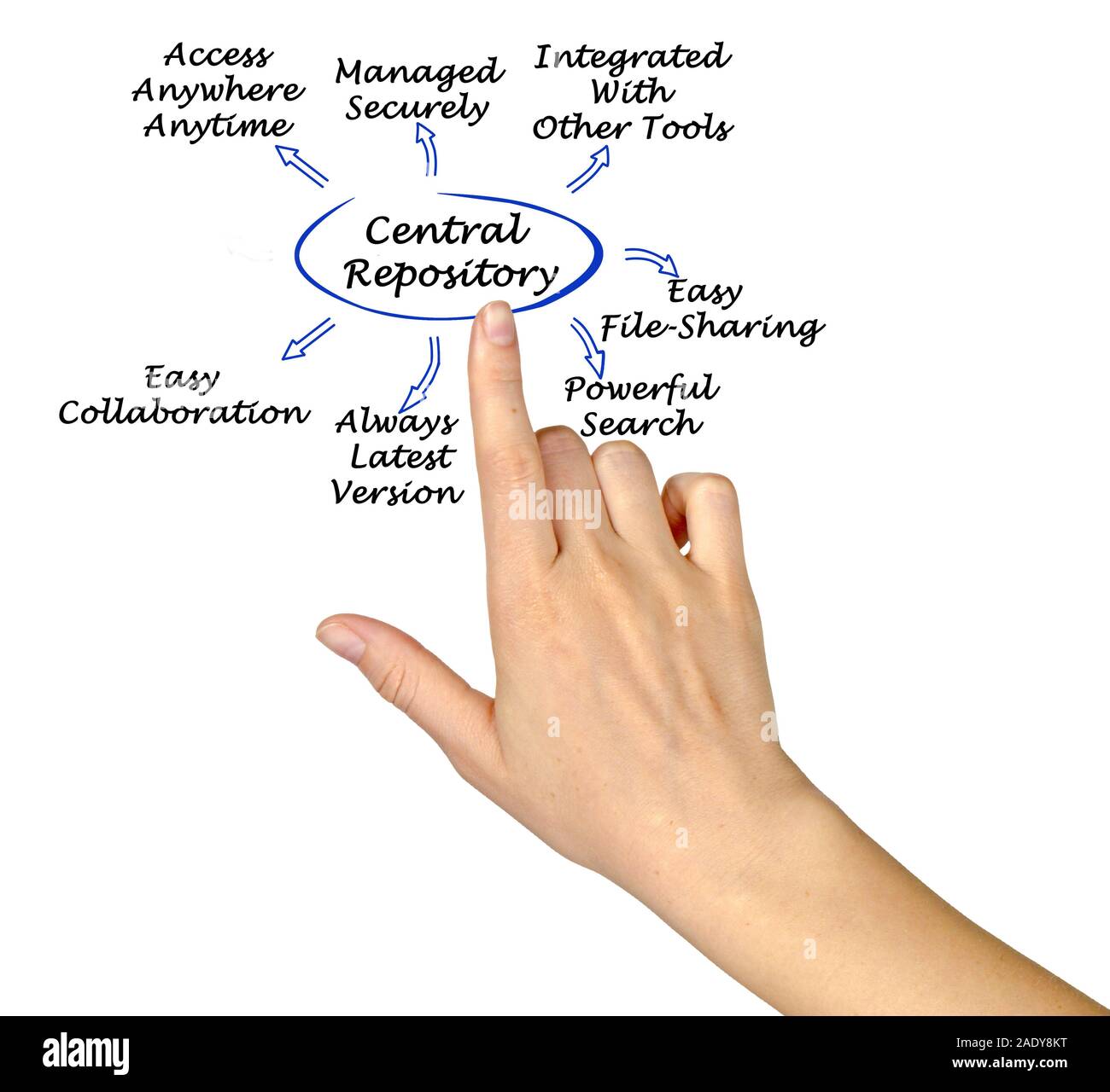 Diagram of central repository Stock Photo - Alamy