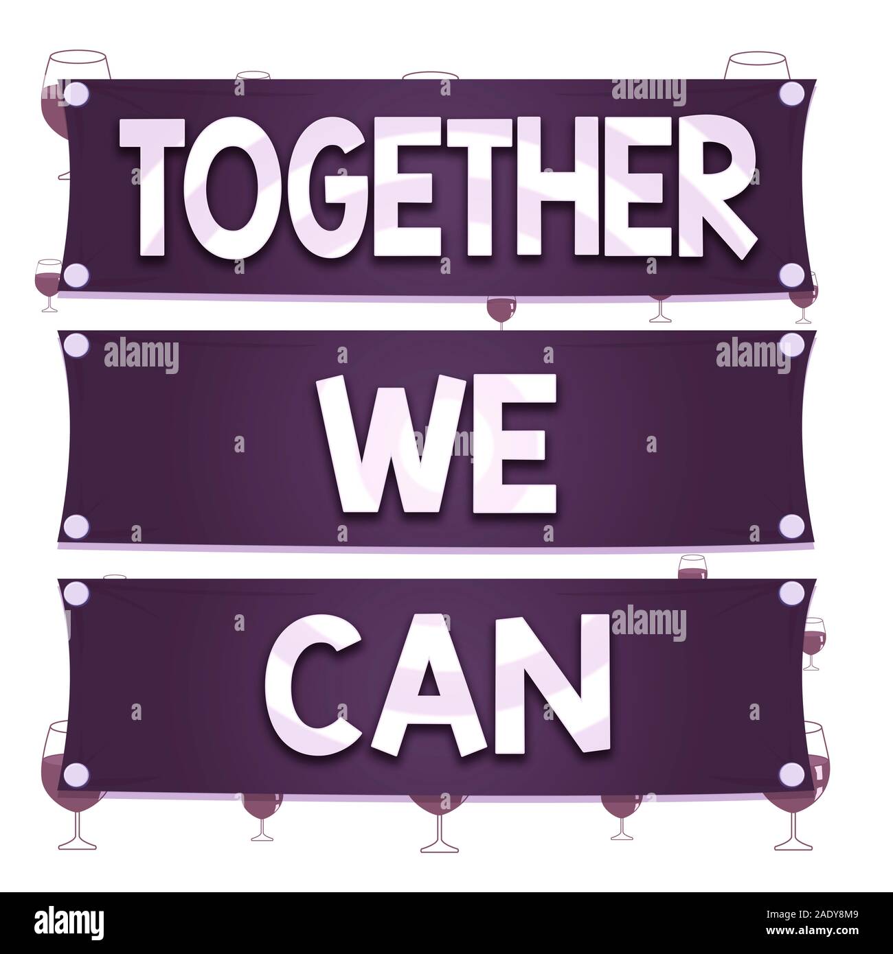 Text sign showing Together We Can. Business photo text unity can makes ...