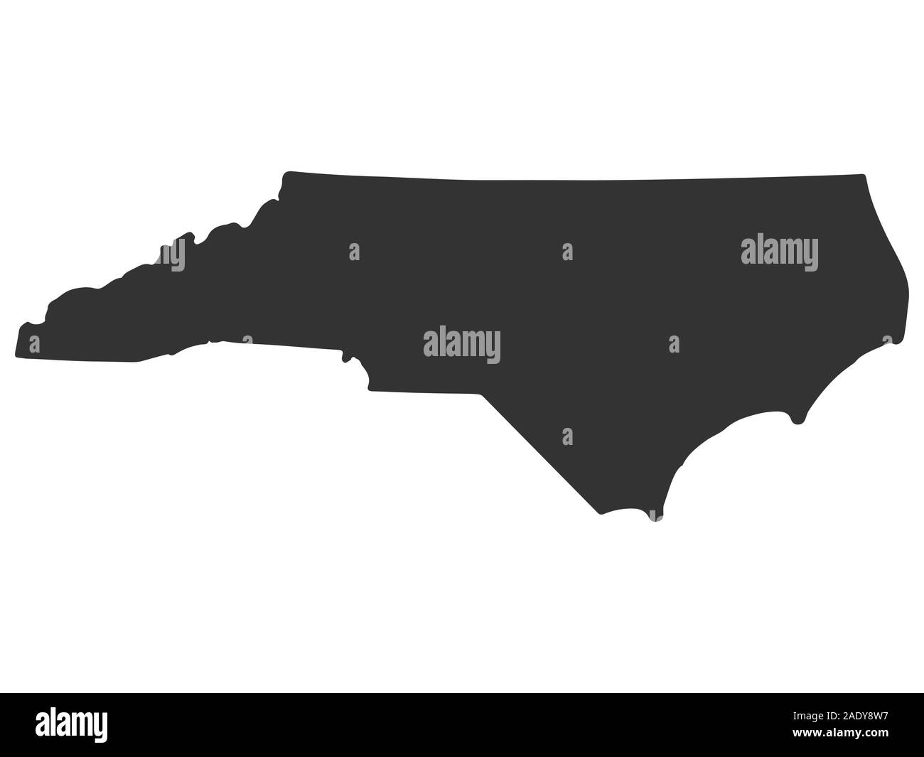 North Carolina Silhouette North Carolina Map Silhouette Vector