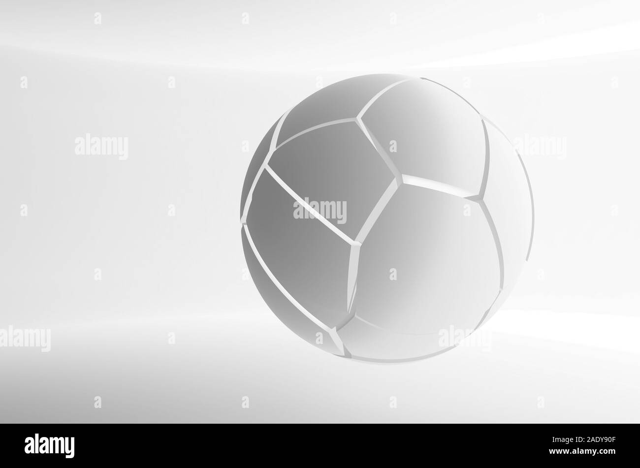 Abstract white flying spherical object with chaotic fragmentation is in ...