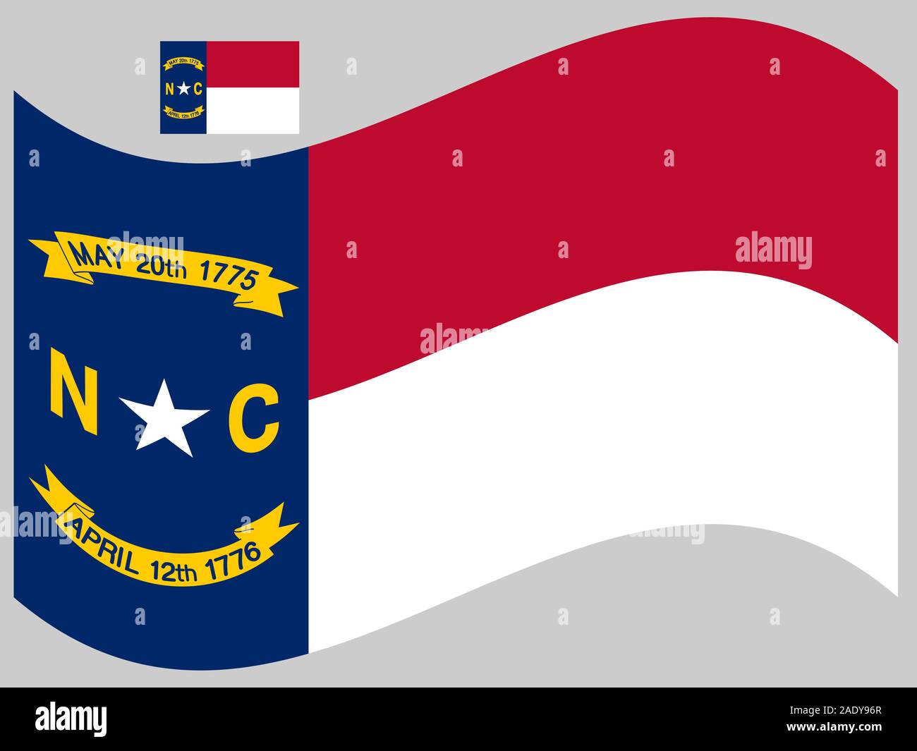 Wave North Carolina Flag Vector illustration Eps 10 Stock Vector Image ...