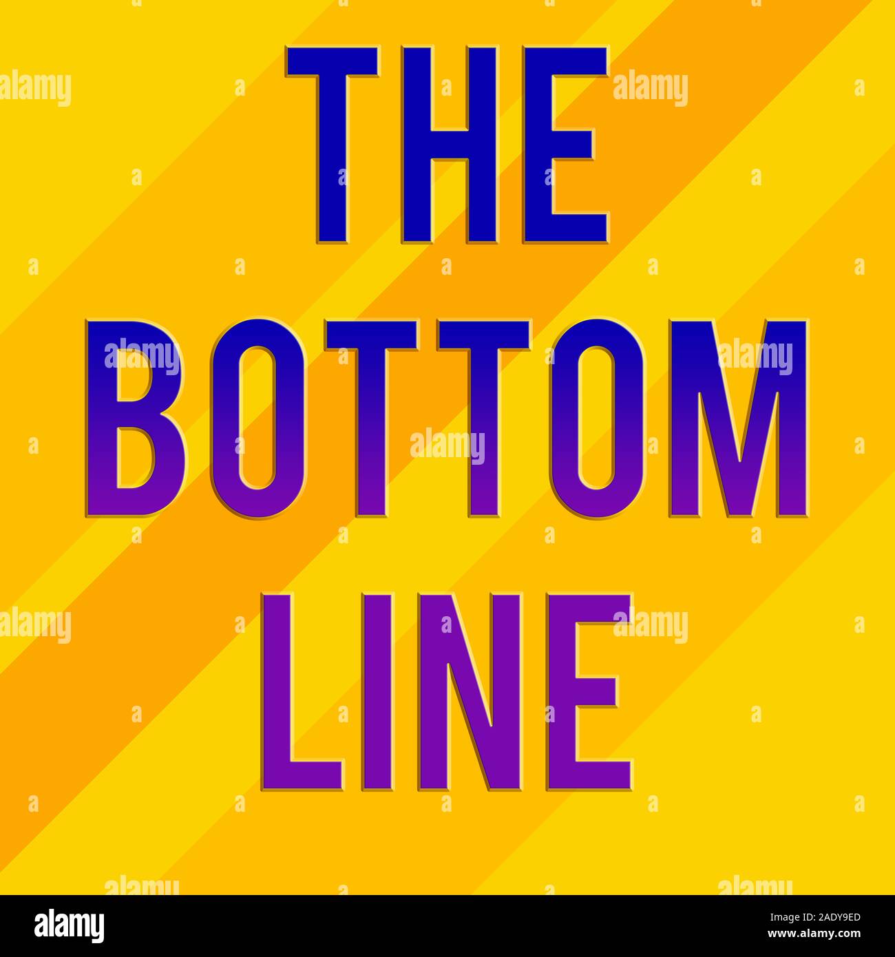 Text sign showing The Bottom Line. Business photo text asking someone ...