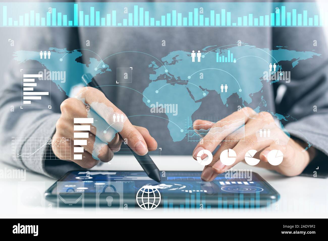 Modern computing in business analytics Stock Photo - Alamy